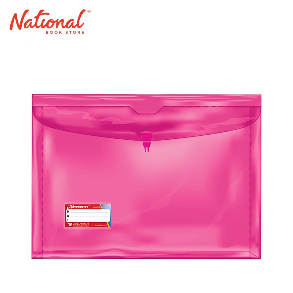 Adventurer Plastic Envelope E213L Long Push Lock Neon Colored ...