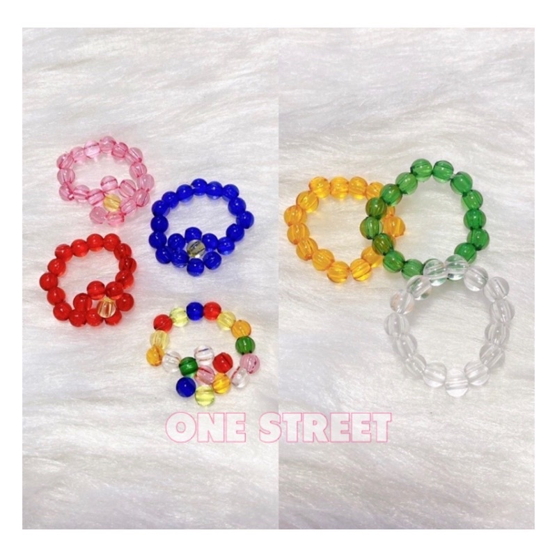 Customized / Personalized Kpop Korean Inspired Clear Beaded Ring [ Bead ...