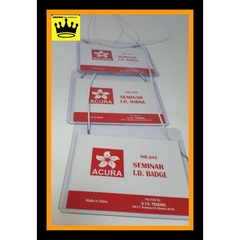 1pc Acura Seminar I.D. Badge NB-045 | Shopee Philippines