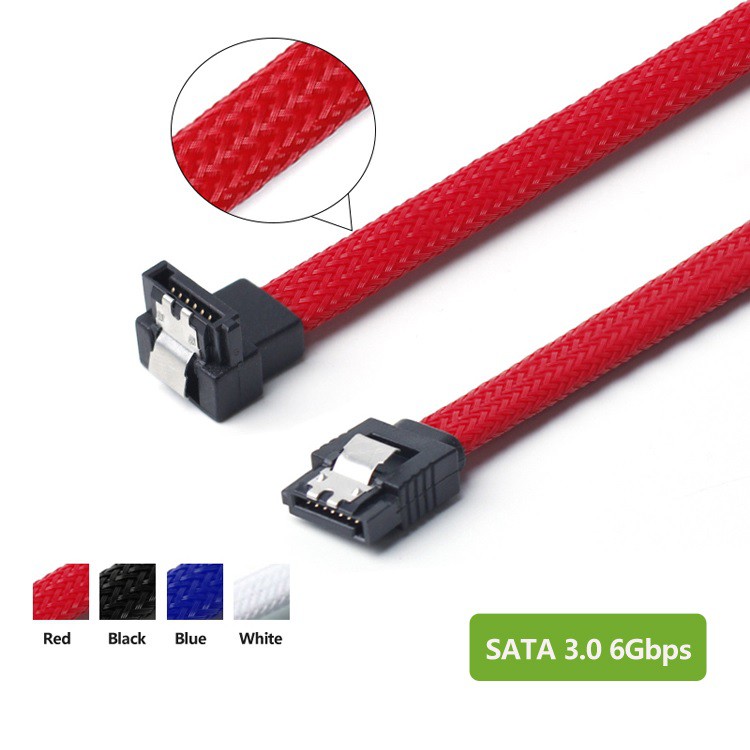 SATA 3.0 III SATA3 Right Angle 6Gb/s SSD Cables HDD Hard Disk Data Cord ...