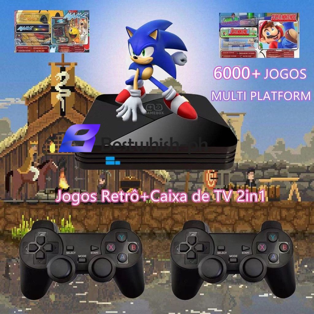Video Game Console Box+ Android TV Box 4K 6000 + Retro Classic Games ...