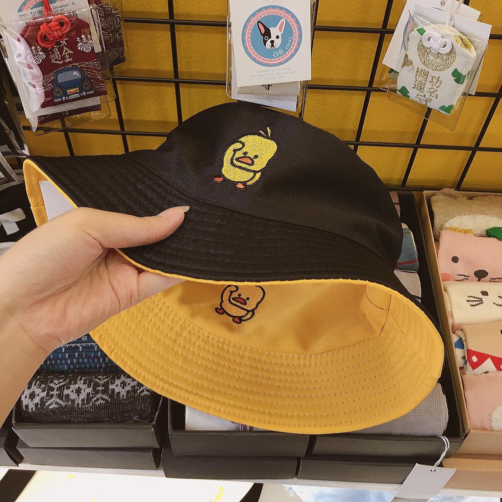 Double-sided DUCK EARS BUCKET HAT | Shopee Philippines
