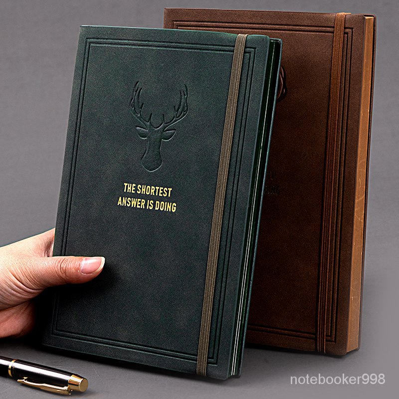 （Onhand） 196 Pages A5 Faux Leather Thick Business Notebook Sketch ...