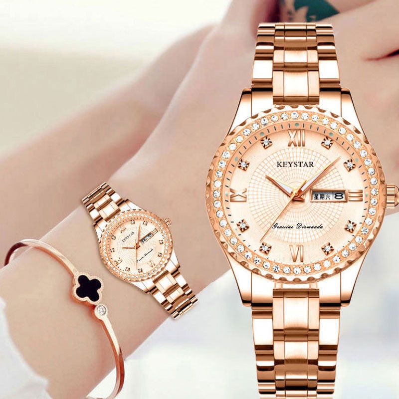 [Kokoro] Korean Version Ladies Watch Waterproof Luminous Diamond Quartz ...