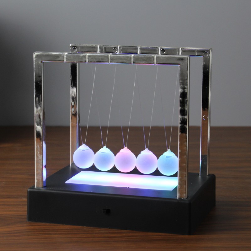 [Legend3] Newtons Cradle LED Light Up Kinetic Energy Home Office ...