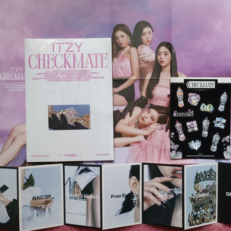 ONHAND ITZY CHECKMATE CHESHIRE UNSEALED OFFICIAL ALBUM RYUJIN YEJI LIA ...