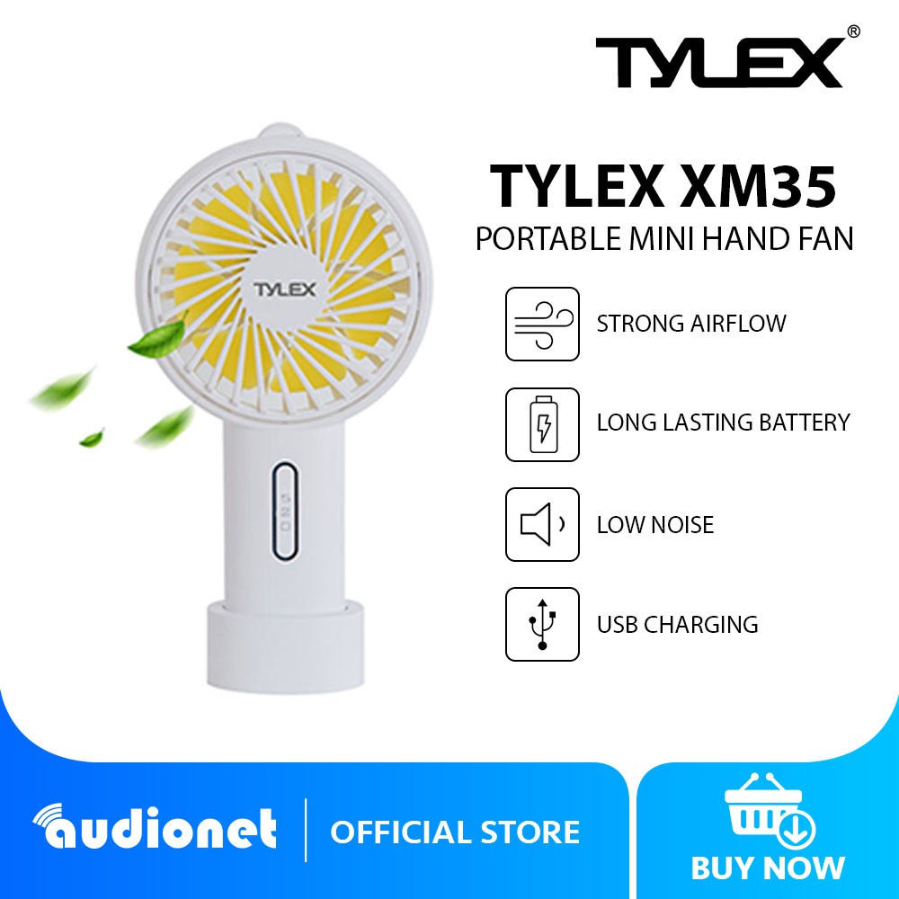 TYLEX XM35 Portable Mini Hand Fan Desktop Fan Charging Base 3 Gear ...