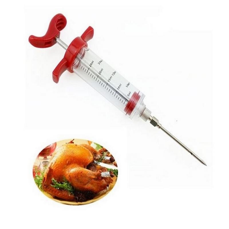 Marinade Injector Flavor Syringe Cooking Meat Poultry Turkey Chicken ...