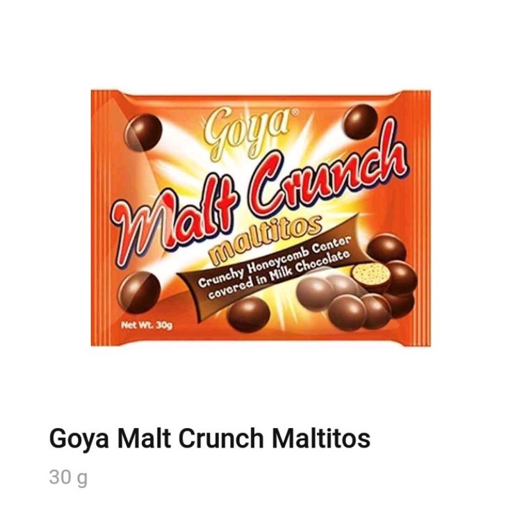 30g GOYA Malt Crunch Maltitos Chocolate | Shopee Philippines