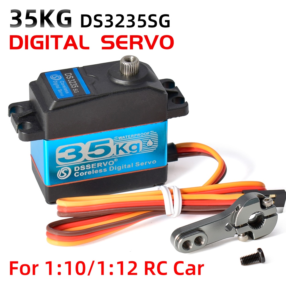 RC Servo Waterproof DS3235 35KG Coreless Servo Motor Waterproof High Torque 180/270 Degree Metal ...