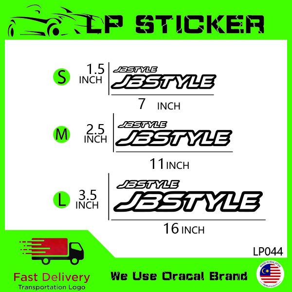 JBSTYLE CAR&MOTOR STICKER/LP-044 | Shopee Philippines
