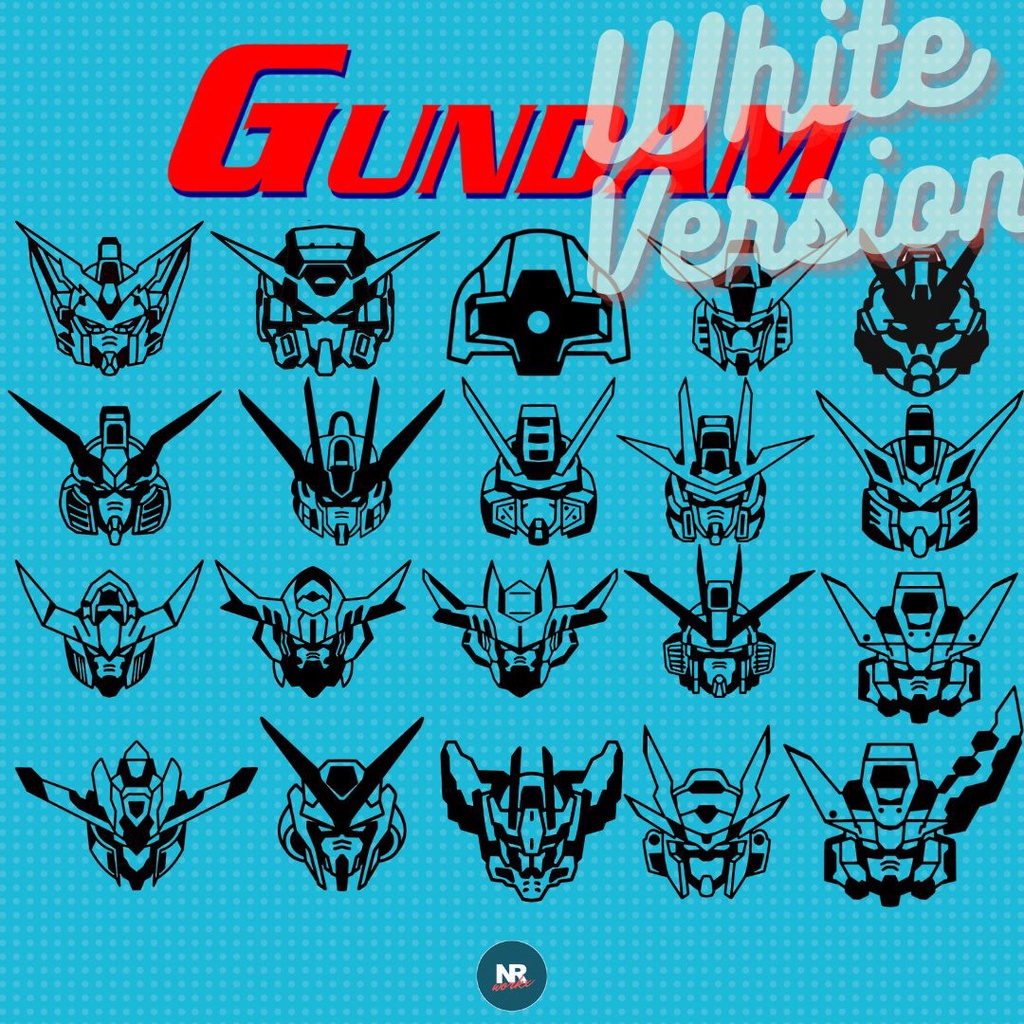 [White 02] Gundam Gunpla Head Vinyl Decal/Sticker | Shopee Philippines