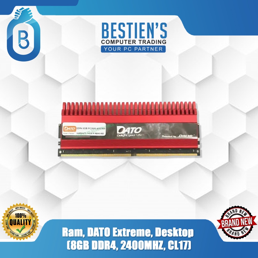 Ram, DATO Extreme, Desktop (8GB DDR4, 2400MHZ, CL17) | Shopee Philippines
