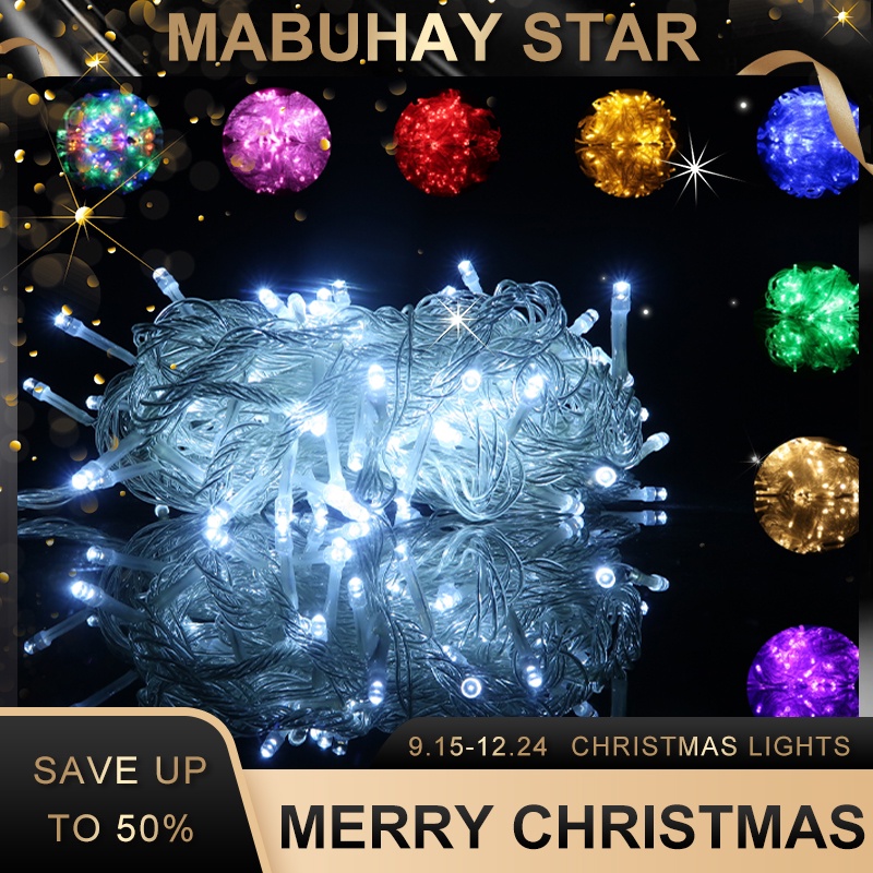 COD MABUHAY STAR 100L LED CHRISTMAS LIGHTS / 10M / WATERPROOF / TAIL ...