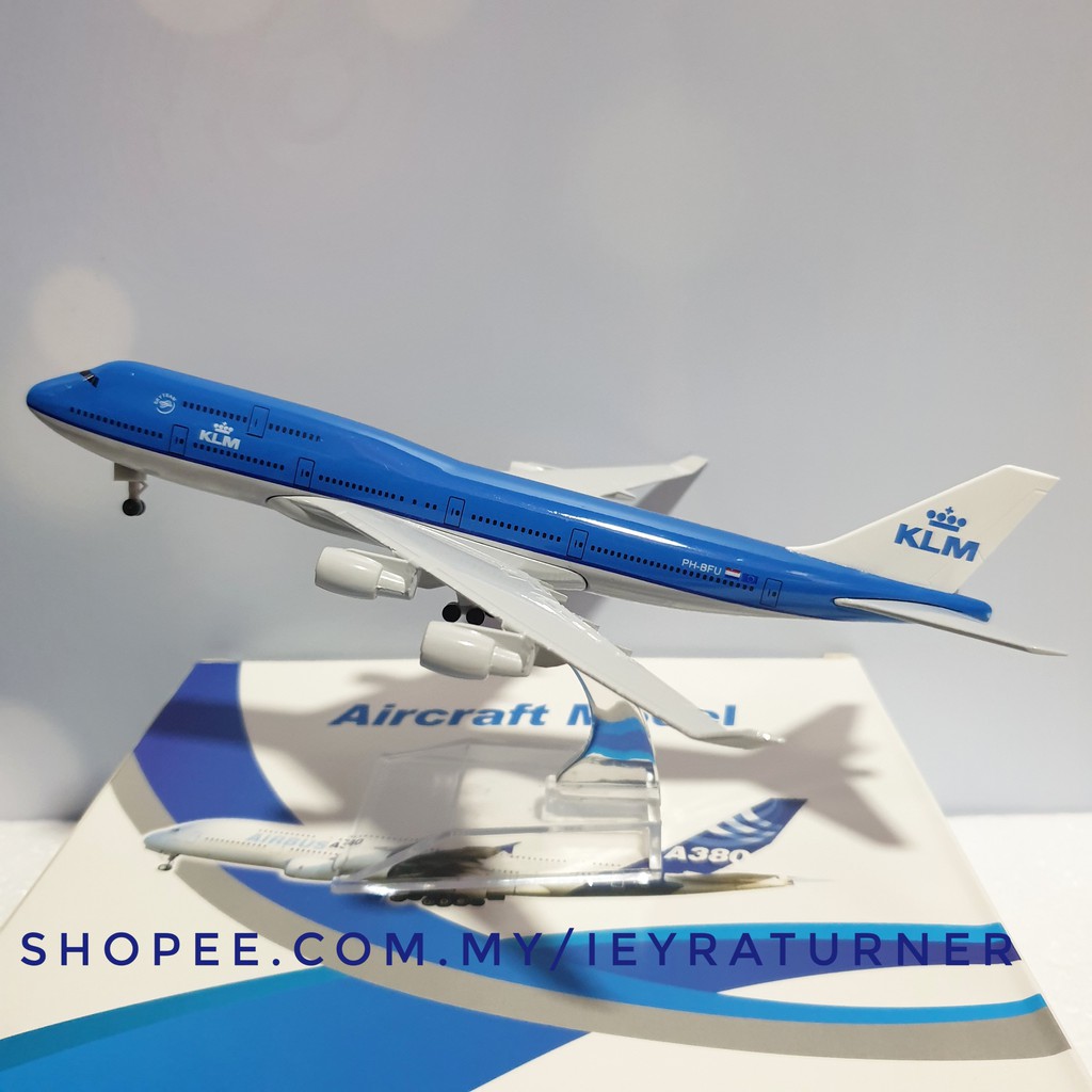 KLM Royal Dutch Airlines Boeing 747-400M Aircraft Model 20CM Die-cast ...