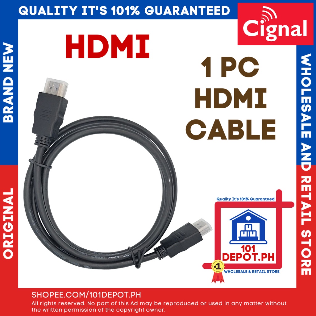 Original 1 Meter & 1.5 Meters HDMI Cable + FREE Item | Shopee Philippines