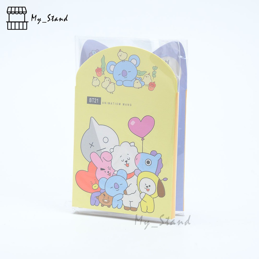 Sticky Notes BT21 BTS Folding Post Memo Bookmark | Shopee Philippines