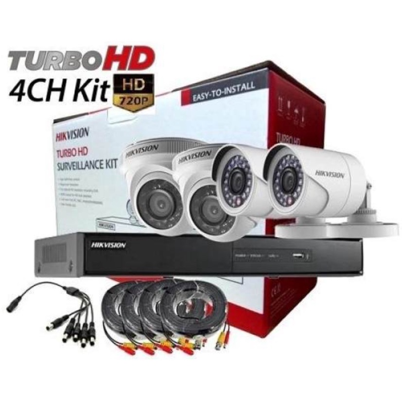 Hikvision 4CH 720P 1MP HIKVISION TVI KITS (TVI-4CH2D2B-1MP) | Shopee ...