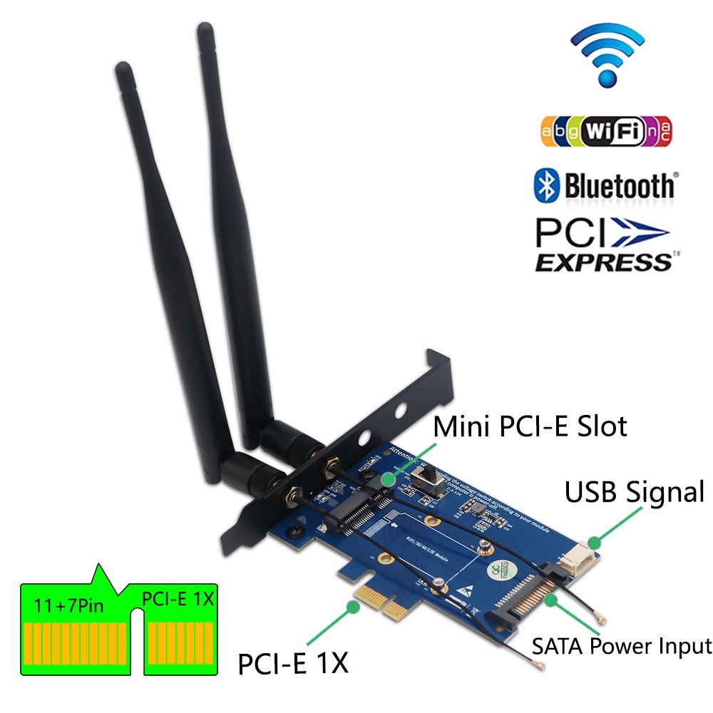 WiFi Card PCI Express Network Card Wireless Adapter for 3G/4G/LTE Card ...