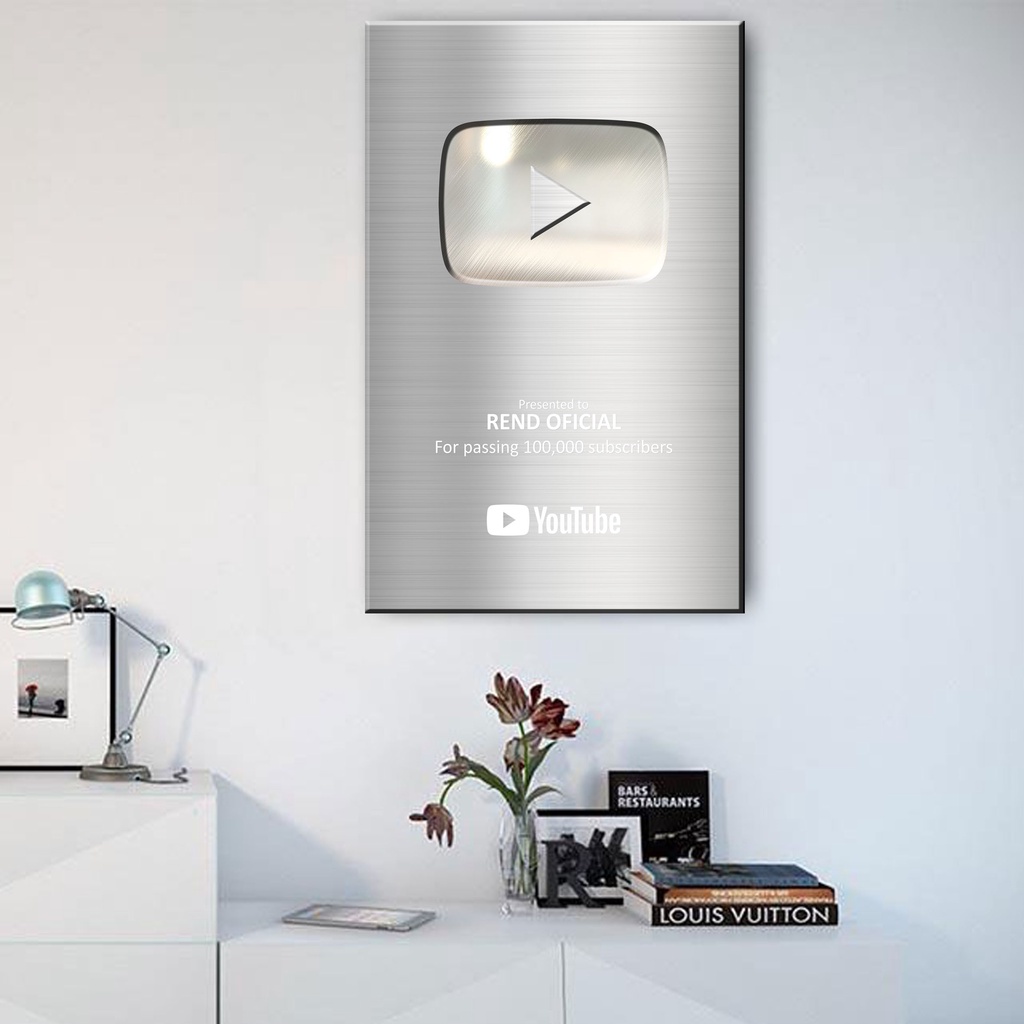 Youtube Silver Play Button - Custom Name Channel Youtube - Youtube Play ...