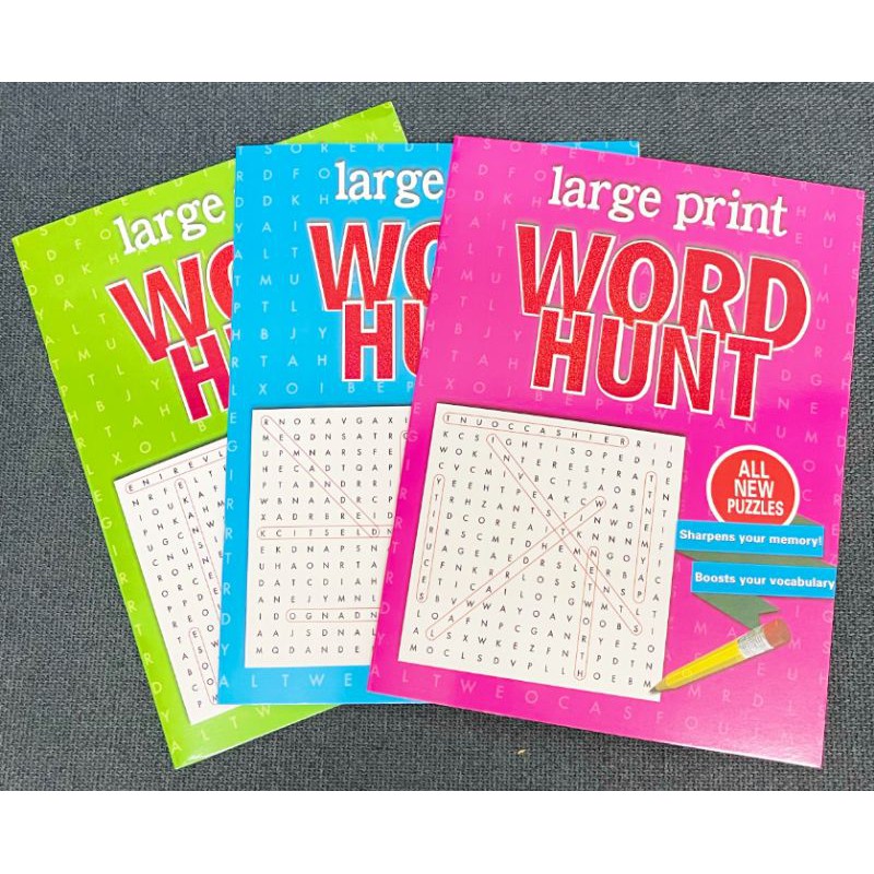 3pcs Set Large Print Word Hunt Fun Learning Word Book | Shopee Philippines