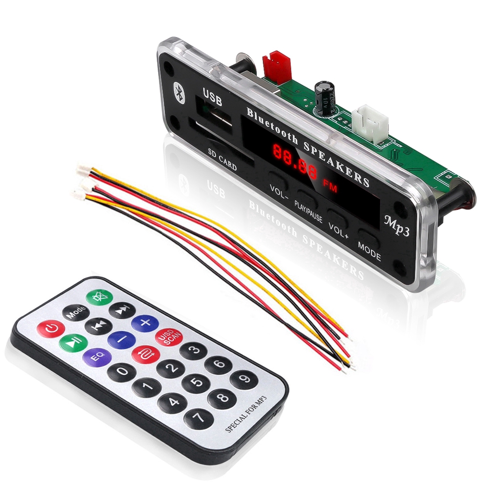 Wireless Bluetooth 5V 12V MP3 WMA Decoder Board Audio Module Support ...