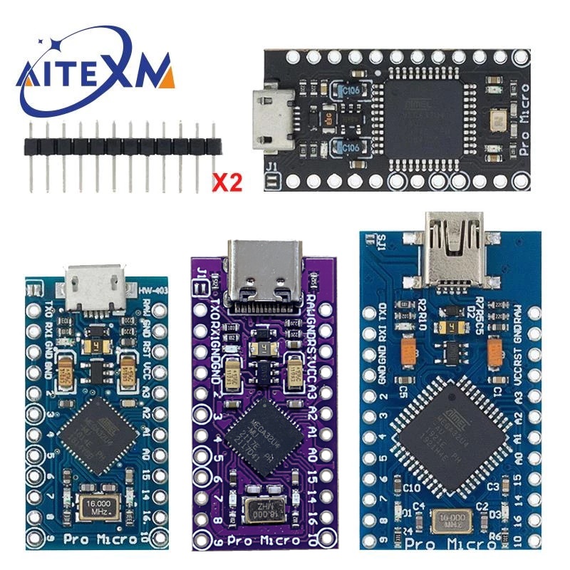 MICRO/MINI/TYPE-C USB ATMEGA32U4 Module 5V 16MHz Board For Arduino ...