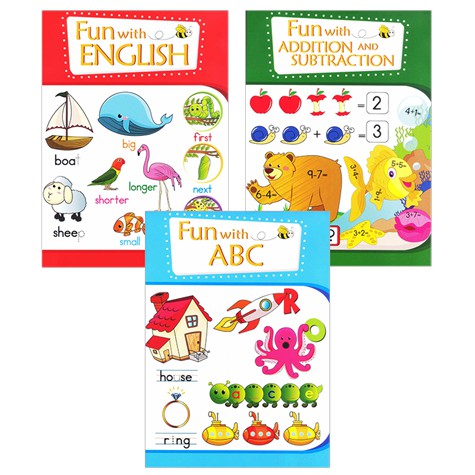 FUN WITH SERIES SET OF 3 (ABC, ENGLISH,& ADDITION AND SUBTRACTION ...