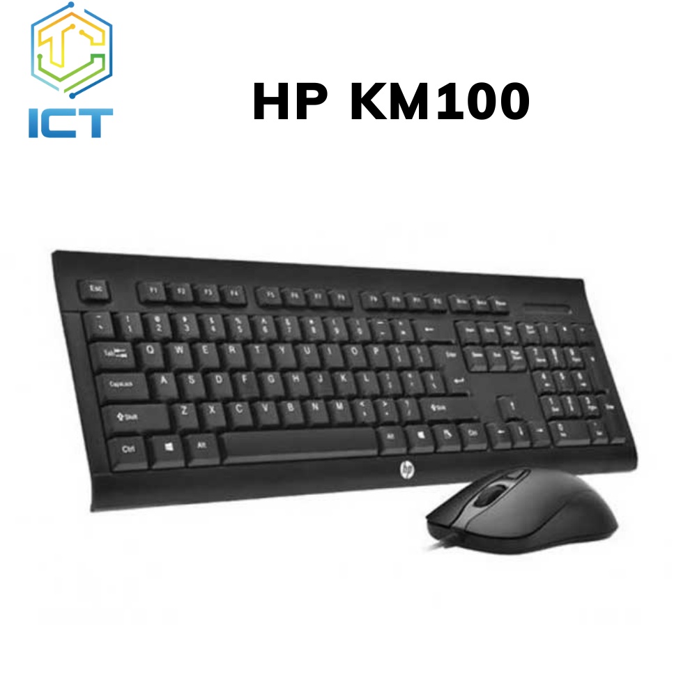 Hp KM100 BLACK USB keyboard and mouse Combo 100% New Genuine | Shopee ...