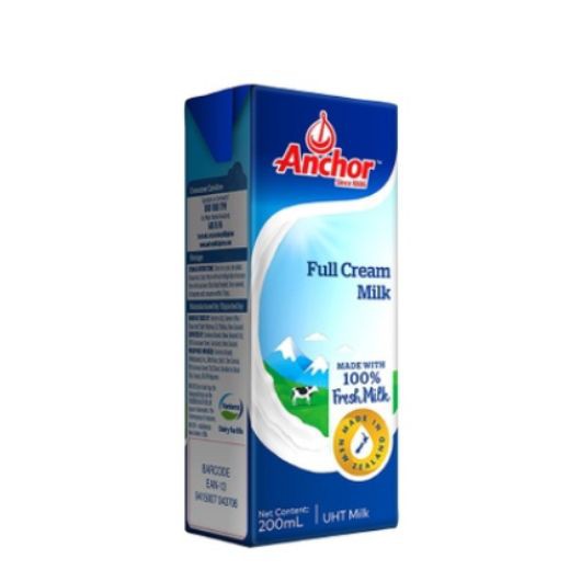 Anchor Full Cream Milk UHT Plain 200ml | Shopee Philippines