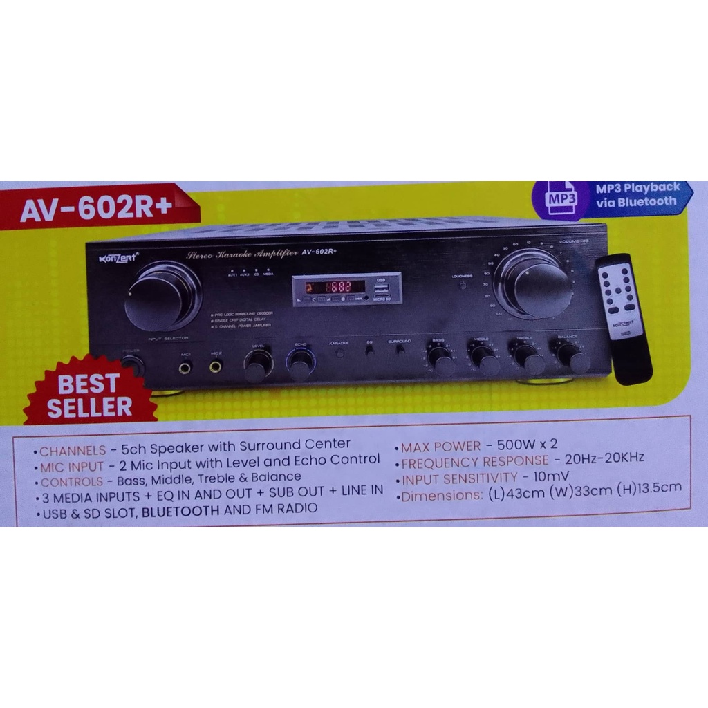 konzert 100% original 602R+ amplifier | Shopee Philippines