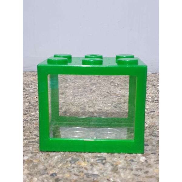 Betta Fish Mini Aquarium Building Lego Block Spider Marimo Guppy Tank ...