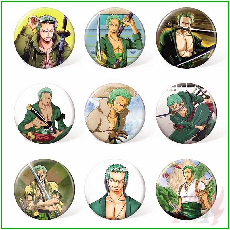 ☠ One Piece . Roronoa Zoro - Anime Cosplay Badge ☠ 1Pc 58MM Collection ...