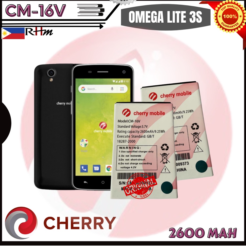 Cherry Mobile OMEGA LITE 3S Battery (Model CM-16V 2600mAh) | Shopee ...