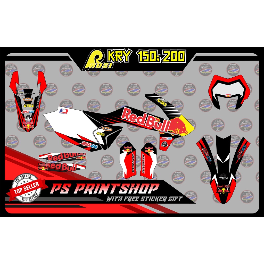RUSI KRY 150,200 Full set Sticker Decals High Quality and durable ...