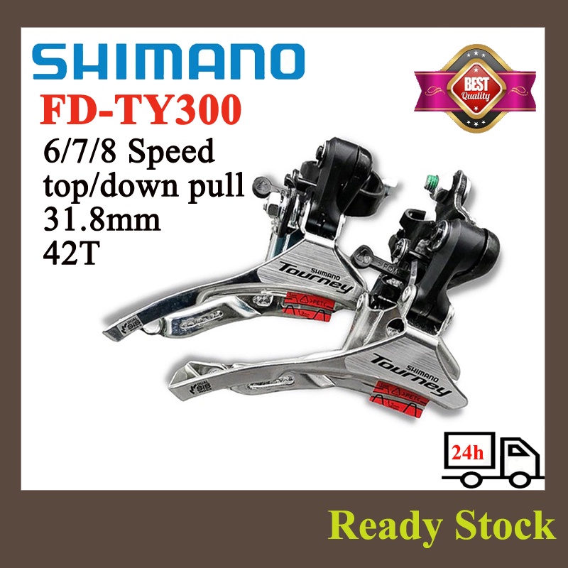 SHIMANO TOURNEY FD 3x TY300 TZ30 6 7 8 Speed Front Derailleur Top/Down ...