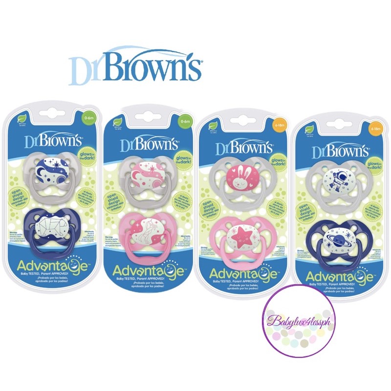 Dr. Brown’s Advantage Glow-in-the-dark/ Plain Pacifier | Shopee Philippines