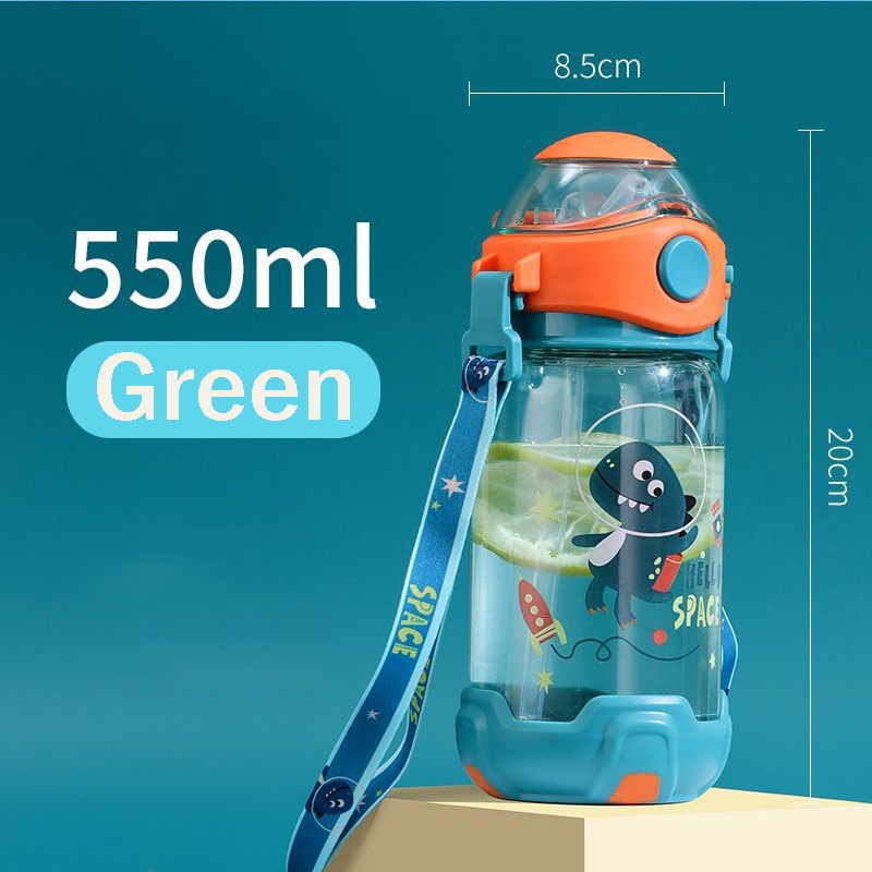 550ml Children Water Bottle Cartoon Kid Sipply Cup Portable Drinking Cup Baby Feeding Cup With ...