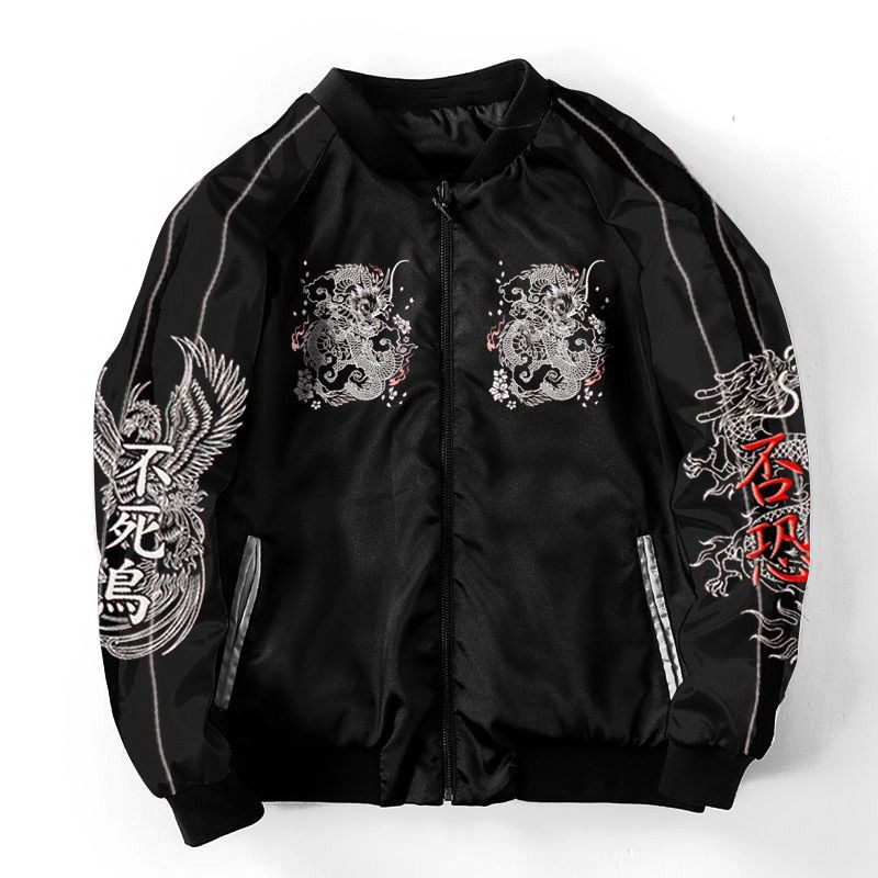 Sukajan Kuro Ryu X Urban Original Jacket/Sukajan Jacket Full Embroidery ...