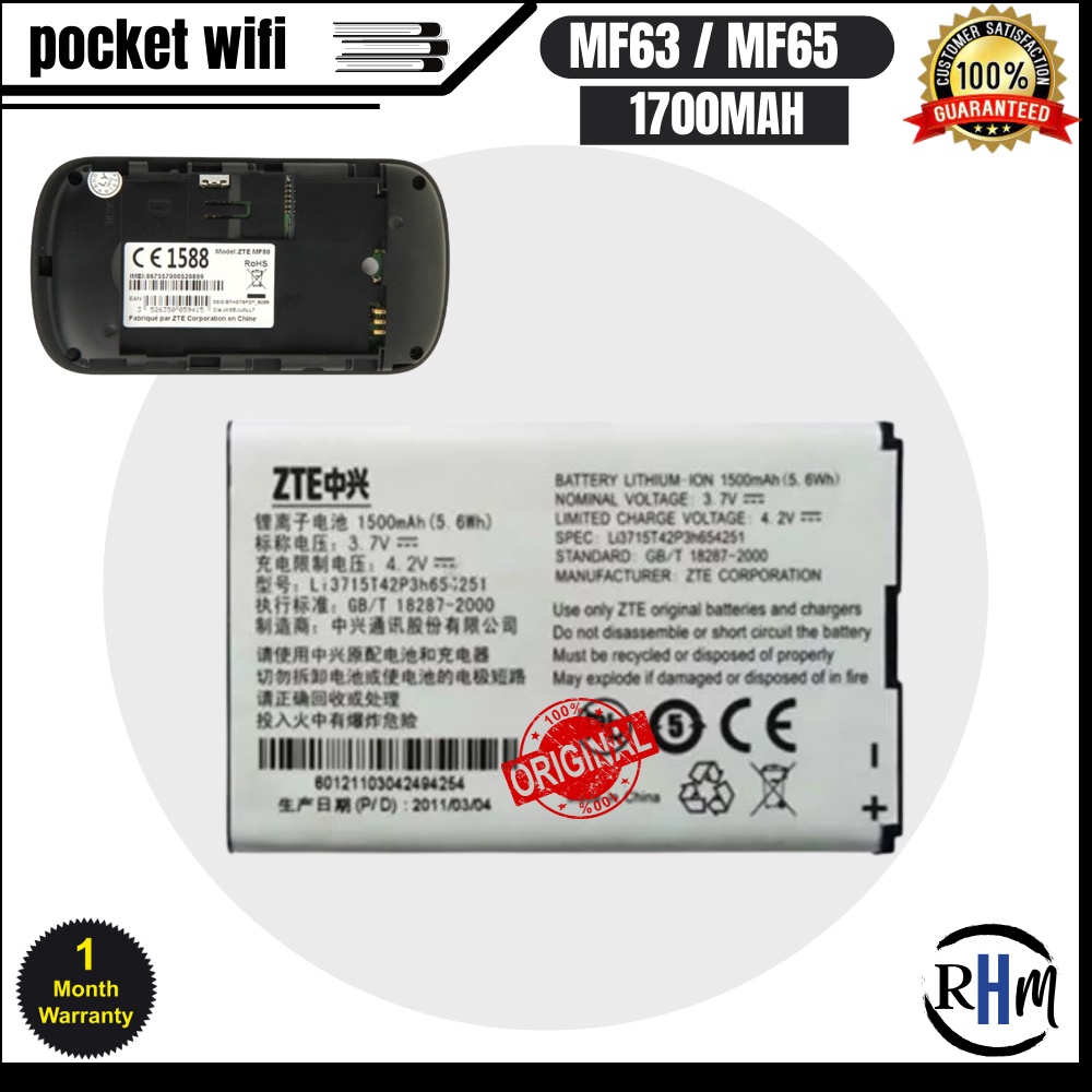 Smart Bro pocket WiFi 4G Model ZTE MF30, MF63, MF65, MF60, MF90, U230 ...