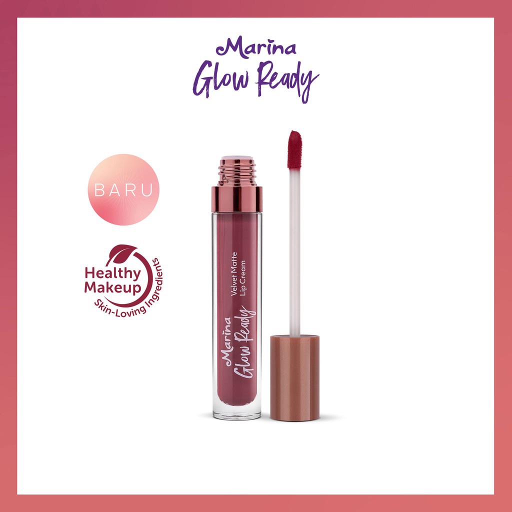 Marina Glow Ready Velvet Matte Lip Cream 5ml | Shopee Philippines