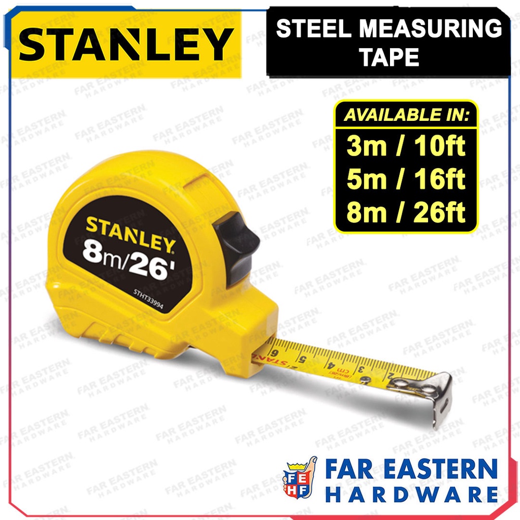 STANLEY Basic Steel Measuring Tape 3m | 5m | 8m STHT | Shopee Philippines