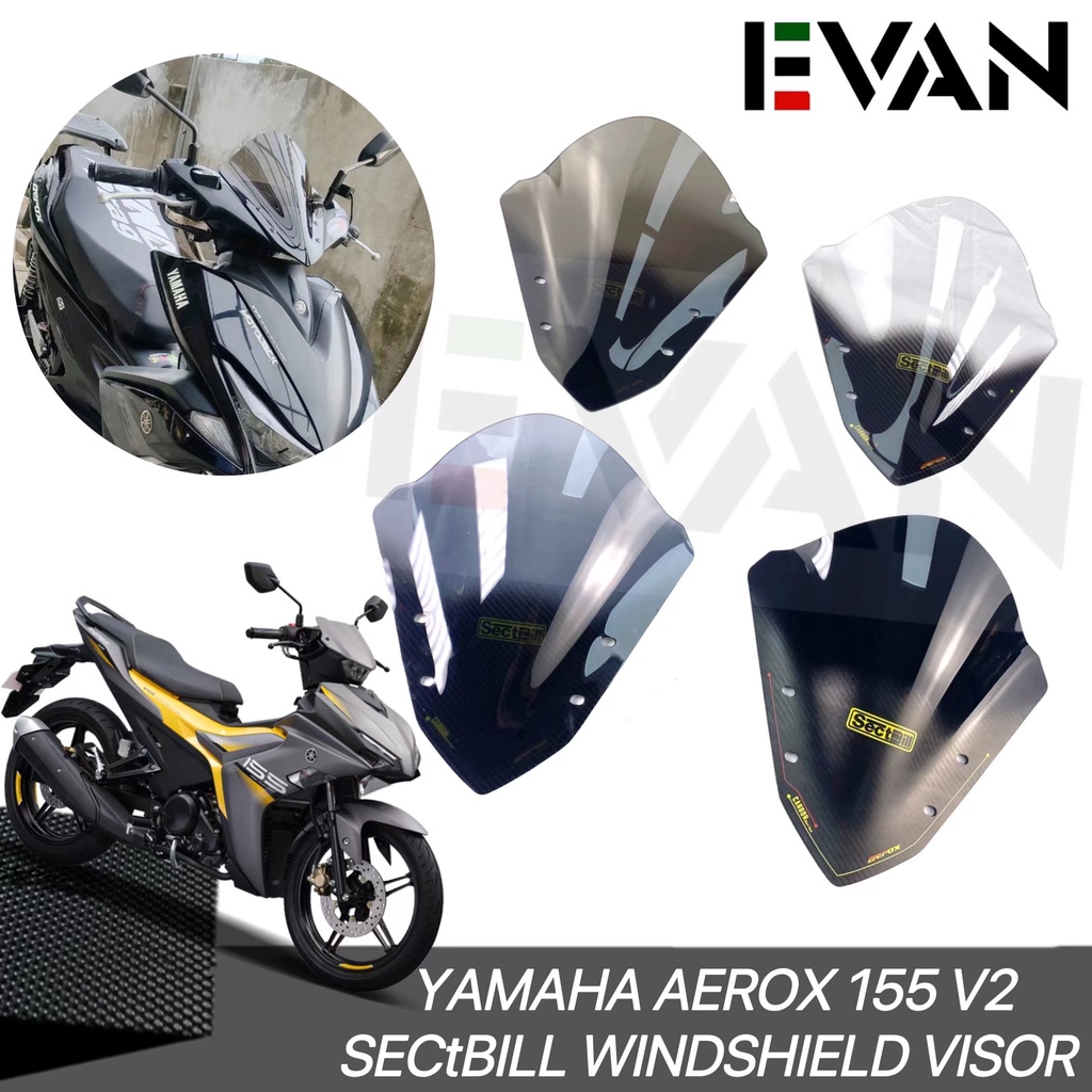 EVAN.SHOP Sectbill Windshield Visor for Yamaha Aerox 155 V2 5461 ...