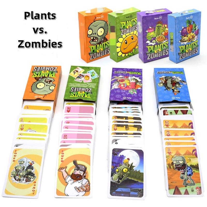 Genuine Plants vs Zombies Toy Card Game 55PCS Garden Wars Alien World ...