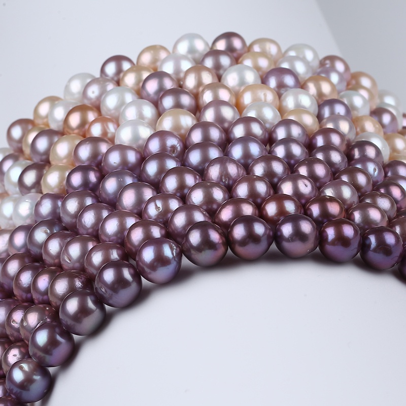 Authentic Natural Edison Pearl Grade AAA 10-12mm Purple Strand DIY ...