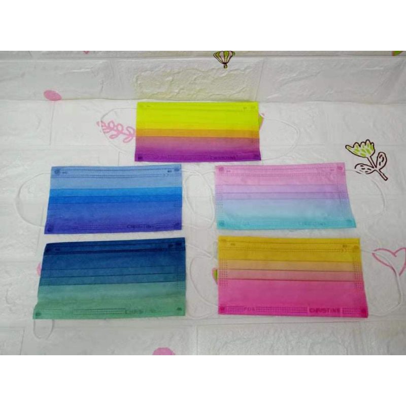 CHRISTINE FACE MASK RAINBOW WITH BOX | Shopee Philippines