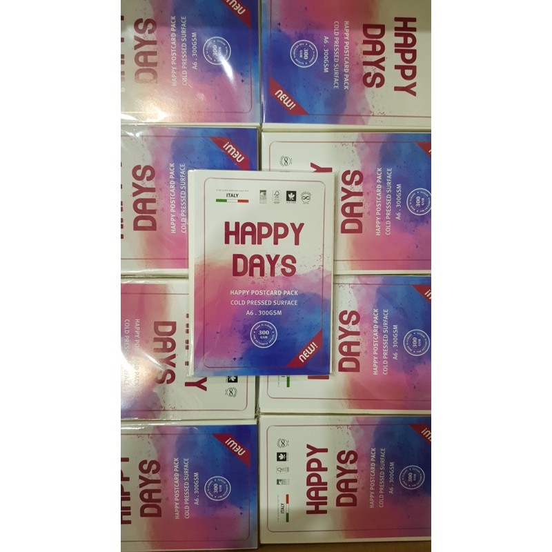 Happy watercolor paper A3/A4/A5/A6 artist grade 300gsm - 1 set of 10 ...