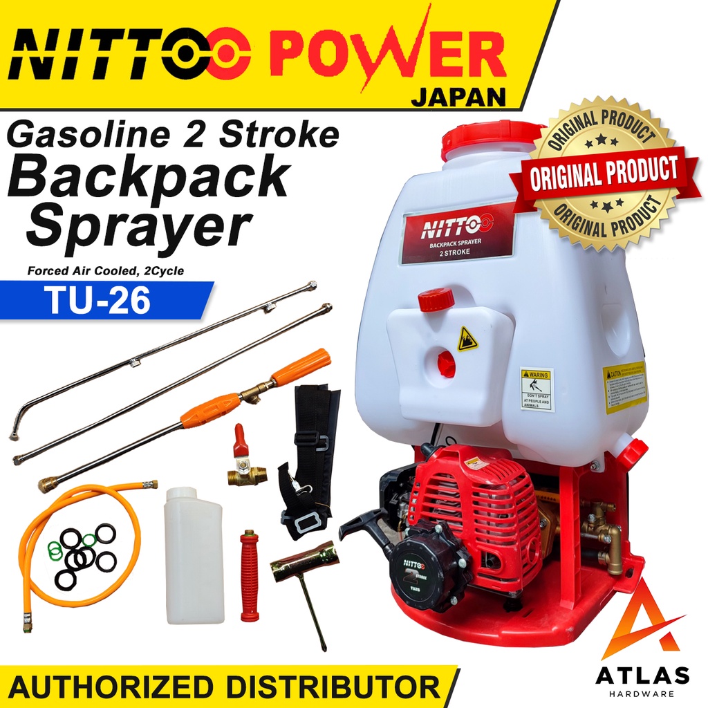 Nittoo Gasoline Knapsack Backpack Sprayer 2 Stroke TU-26 | Shopee Philippines