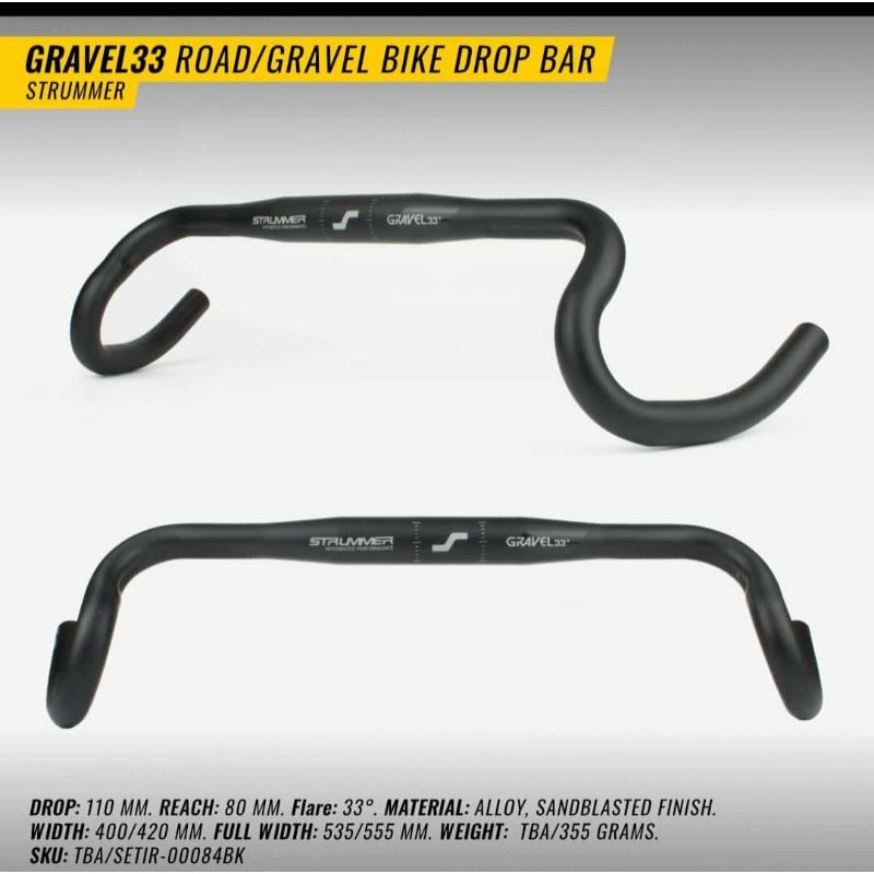 Handlebar / STEERING / HANDLEBAR / GRAVEL RACING DROPBAR 33 STRUMMER ...