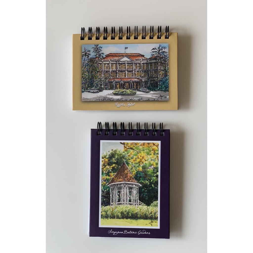 Raffles Hotel & Botanic Gardens - Uniquely Pocket Notebook Set of 2 ...